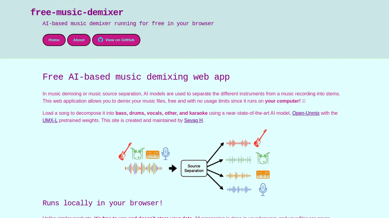 Free Music Demixer - BestofAI